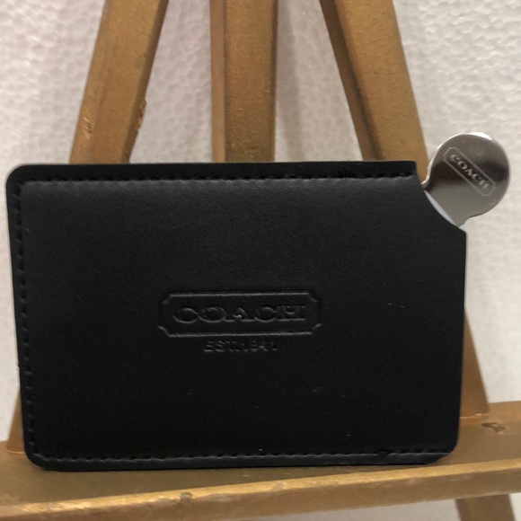Coach | Accessories | Coach Mirror With Black Leather Case Nib | Poshmark